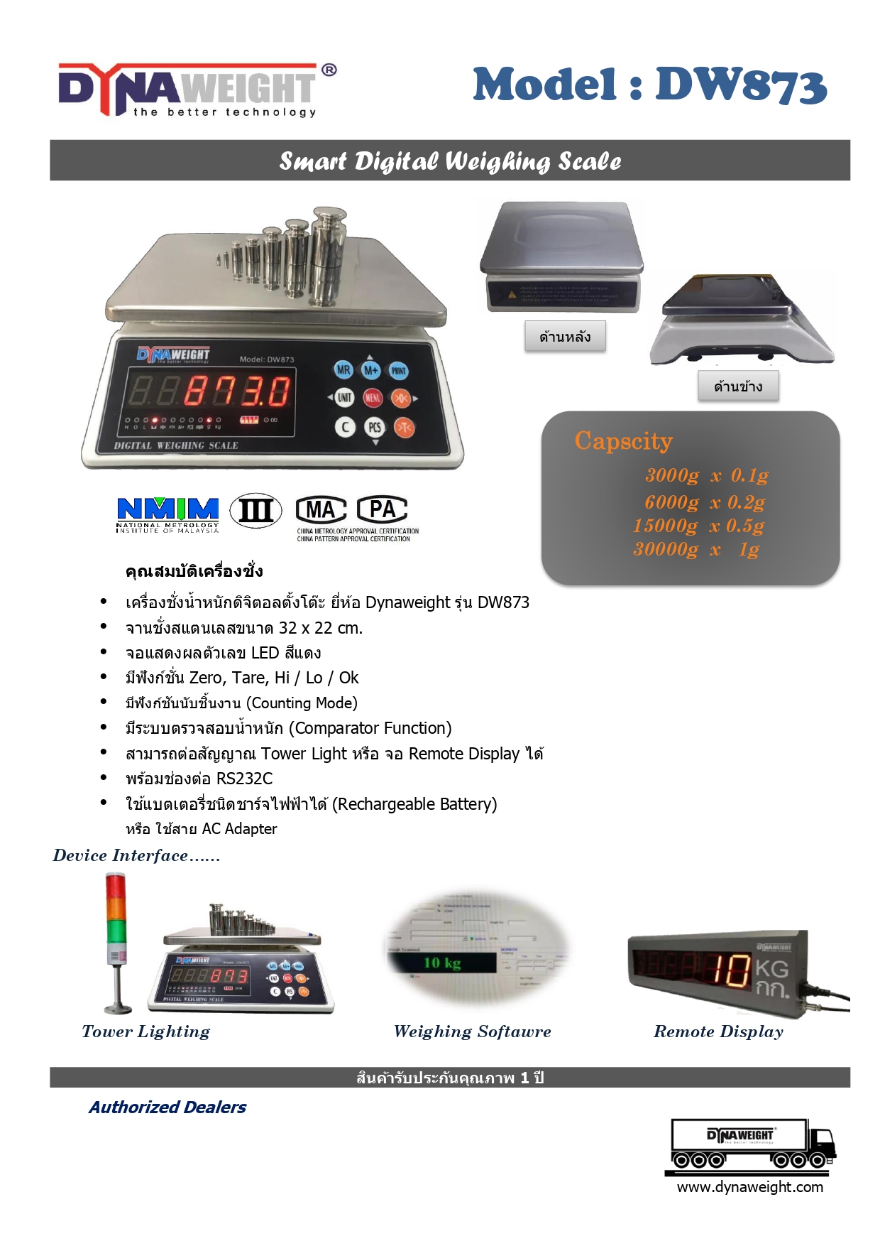 Digital Weighing Scale | Dynaweight Thailand